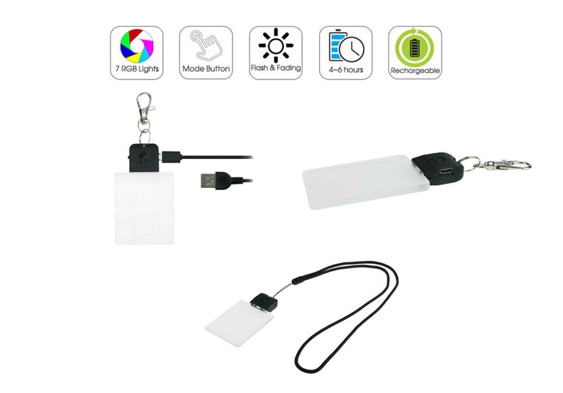 LED Badge, Rechargeable LED Light up Badge, Vendor Badge, Con Badge ...