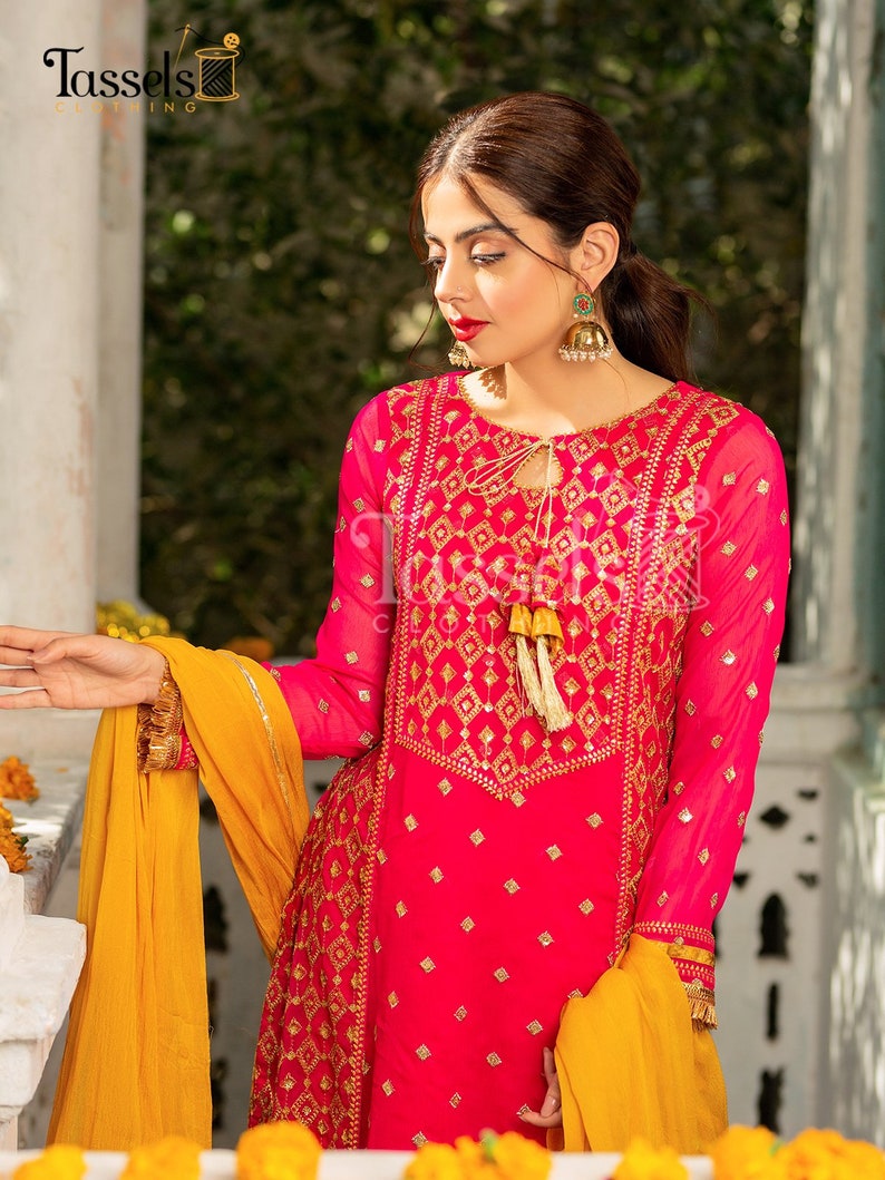 Embroidered Women Shalwar Kameez - 3 Piece Dress - Etsy
