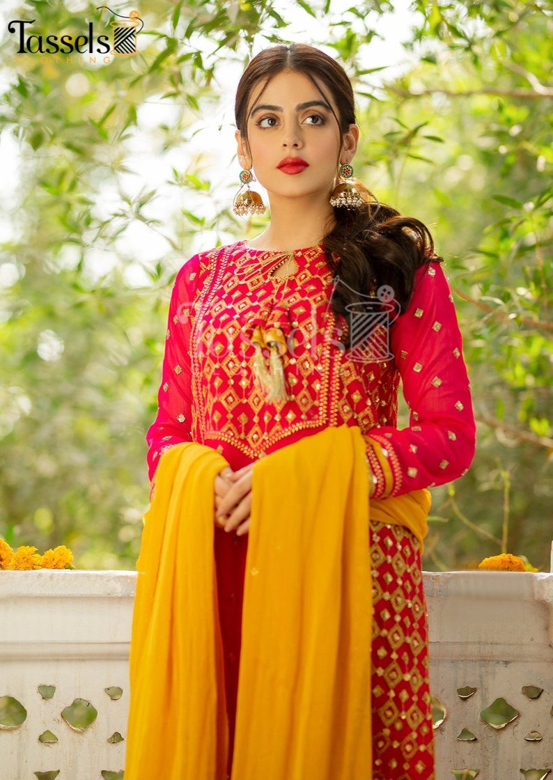Embroidered Women Shalwar Kameez - 3 Piece Dress - Etsy