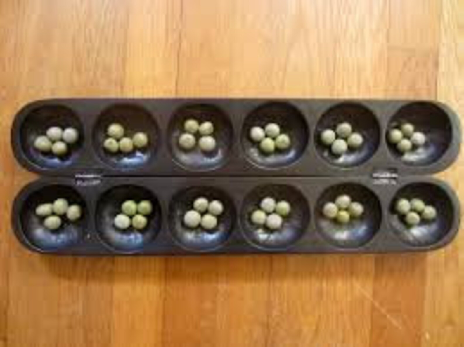 One Oware Game and its playing balls. Awari. An Indoor game | Etsy