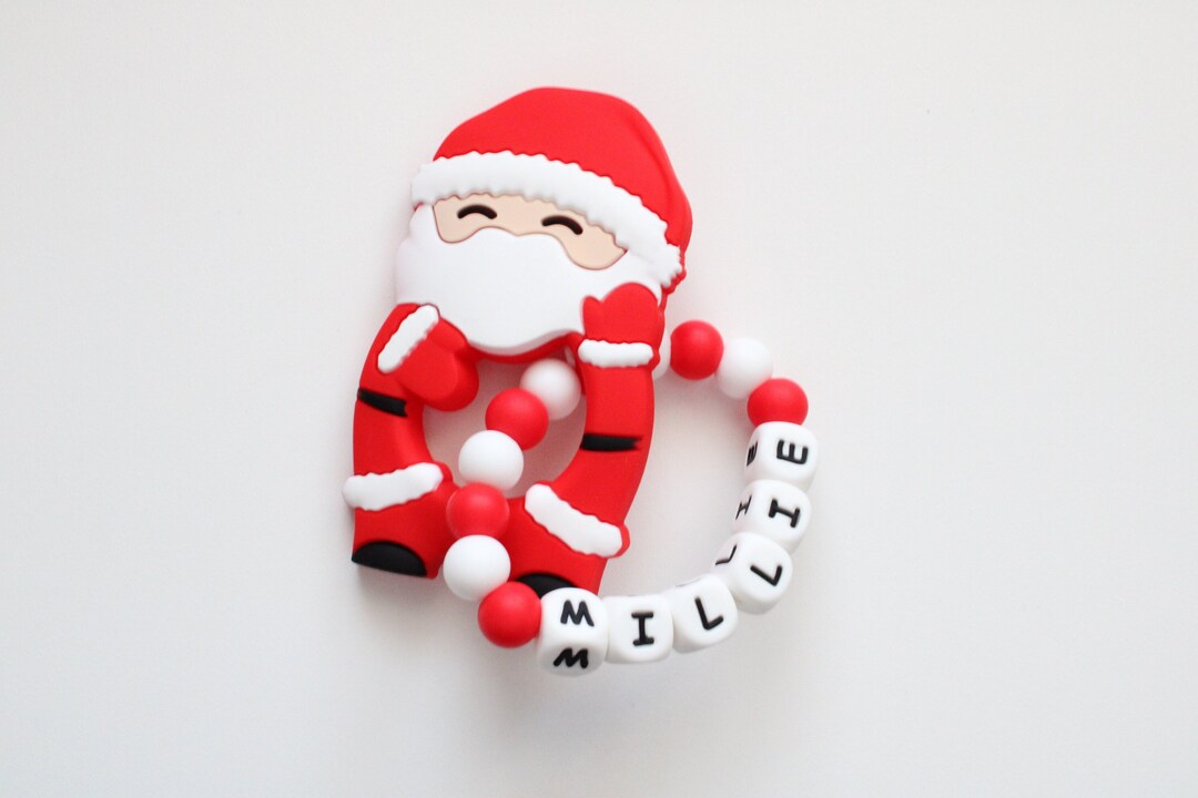 Personalised Christmas Baby Gift Set , Sensory Ring Toy, Santa Toy ...