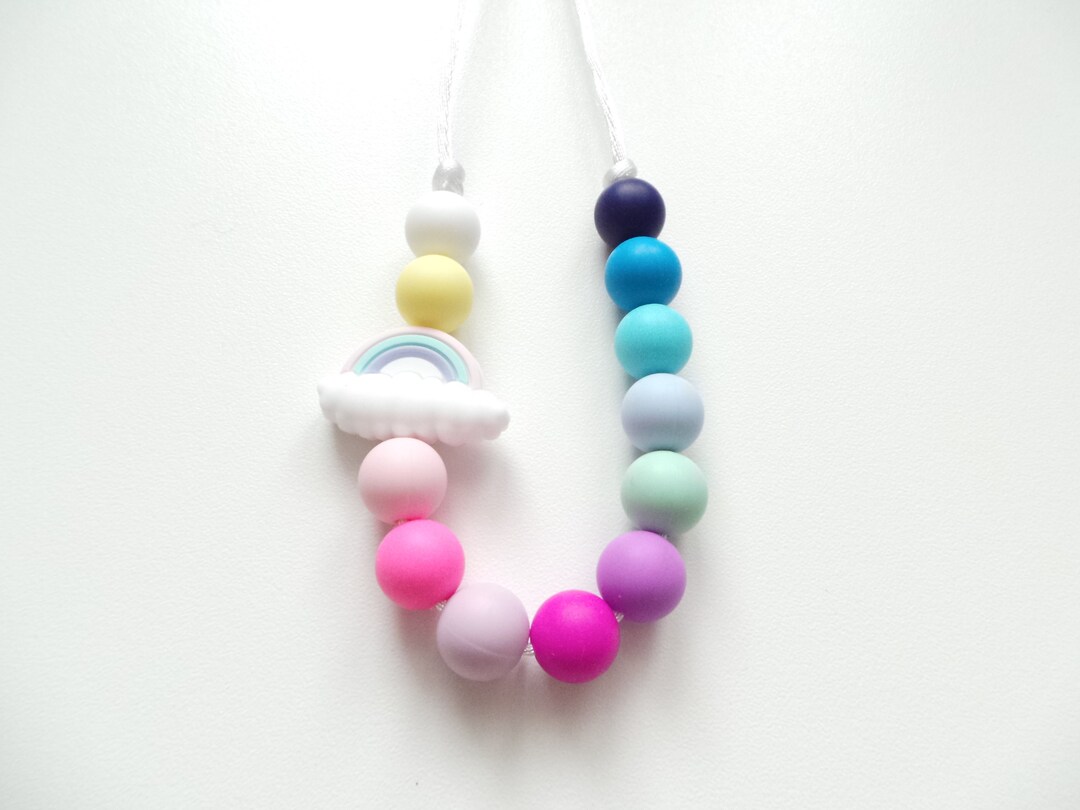 Kids Rainbow Necklace, Child Sensory Autism ADHD , Child Jewelry - Etsy