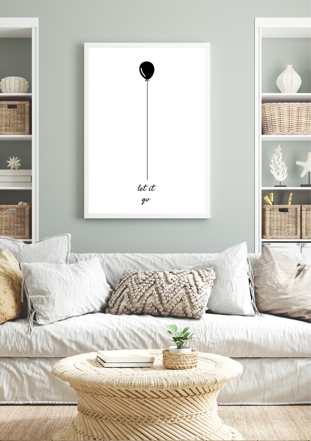 Let It Go - Art Print - Wall Art - Digital Print - Quote - Minimal ...