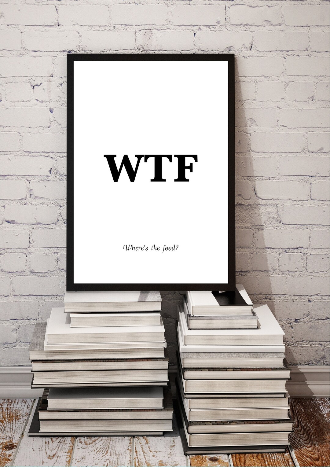 WTF - Where's the Food - Art Print - Wall Art - Digital Print - Quote ...