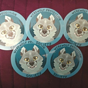 Werewolf Protection Society Stickers - Etsy