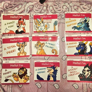 Hello I'm...furry Species Nametag - Etsy