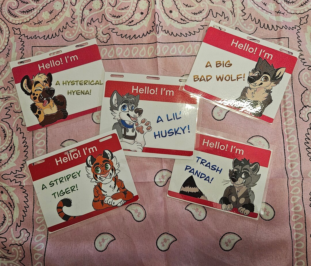 Hello I'm...furry Species Nametag - Etsy