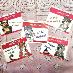 Hello I'm...furry Species Nametag - Etsy