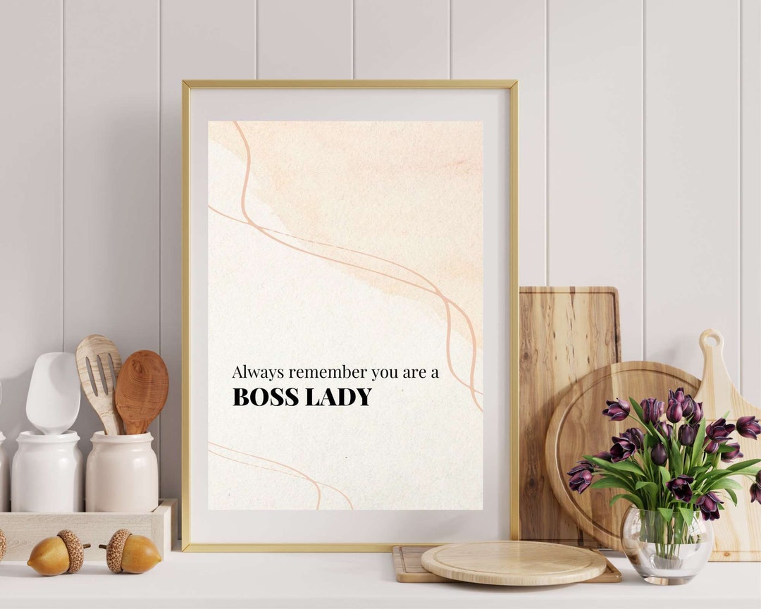 BOSS LADY Digital Download Home Print - Etsy