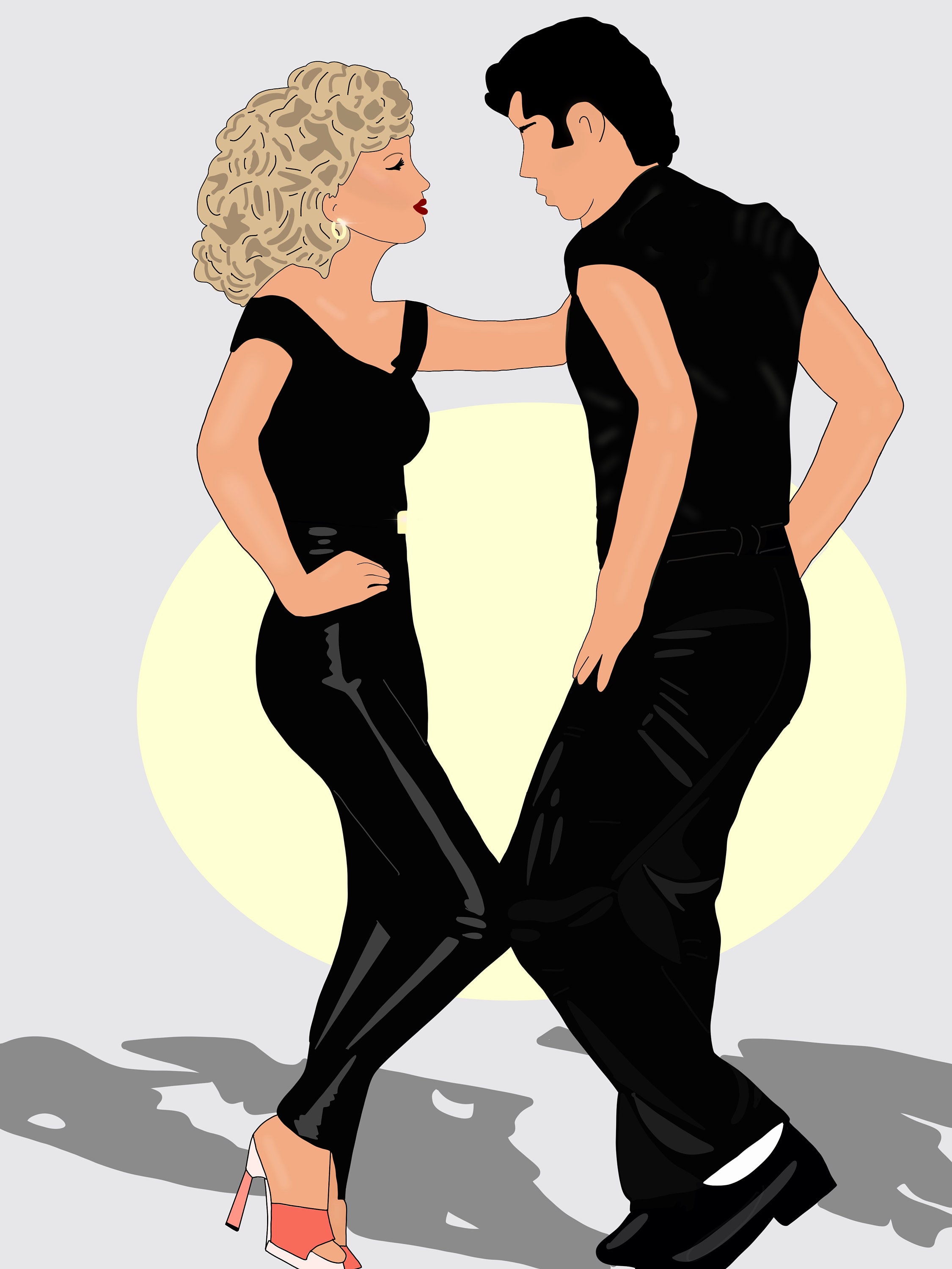 GREASE the movie digital illustration download Aesthetic | Etsy