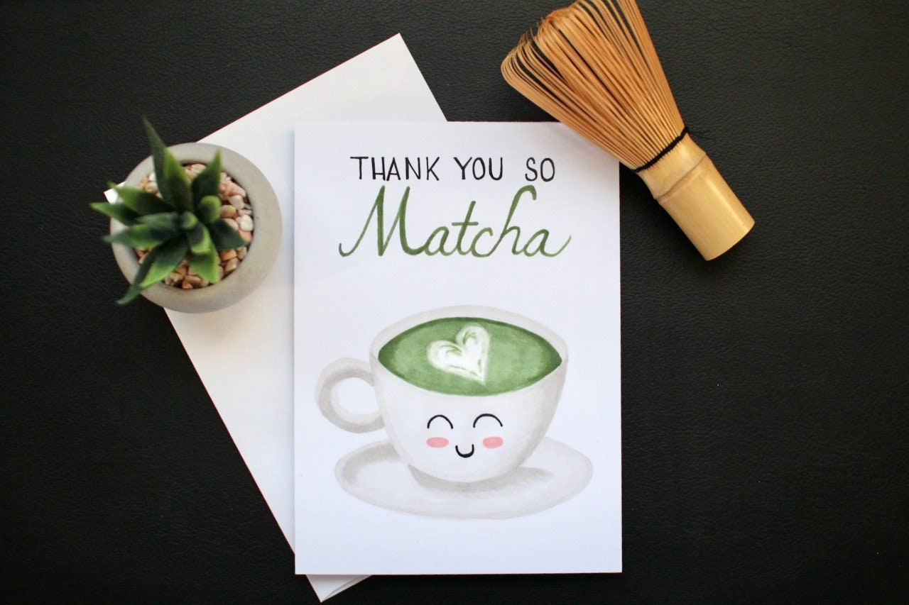 Thank You so Matcha | Greeting Card - Etsy UK