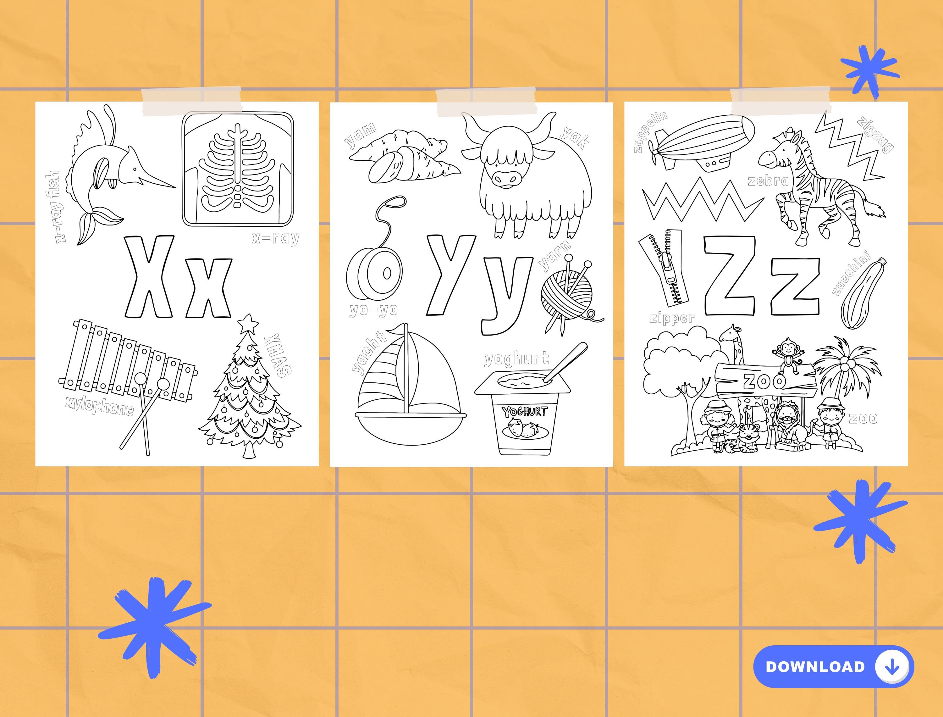 Preschool Printables Alphabet Coloring Pages Sheets Printable Learning ...