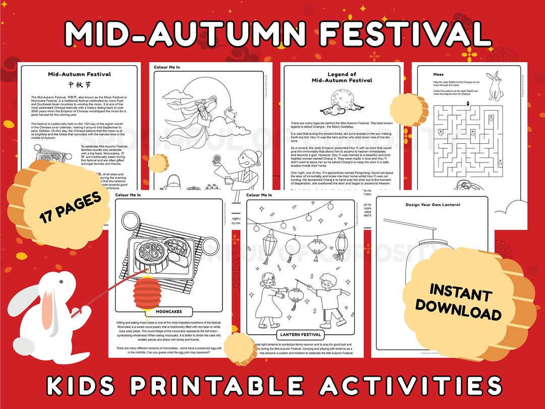 Mid-autumn Festival Educational Activities Worksheets | Learn ...
