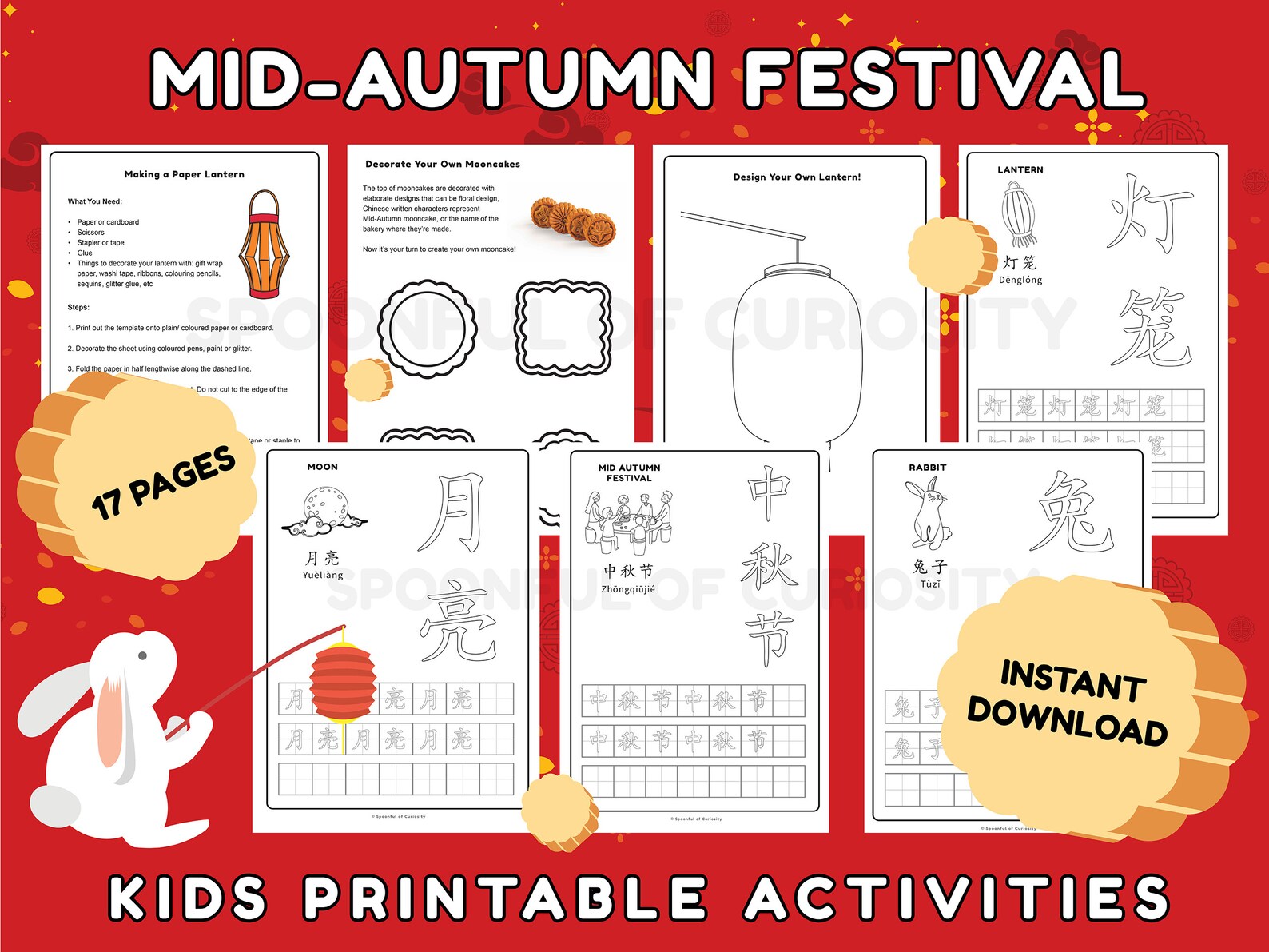 Mid-autumn Festival Educational Activities Worksheets | Learn ...