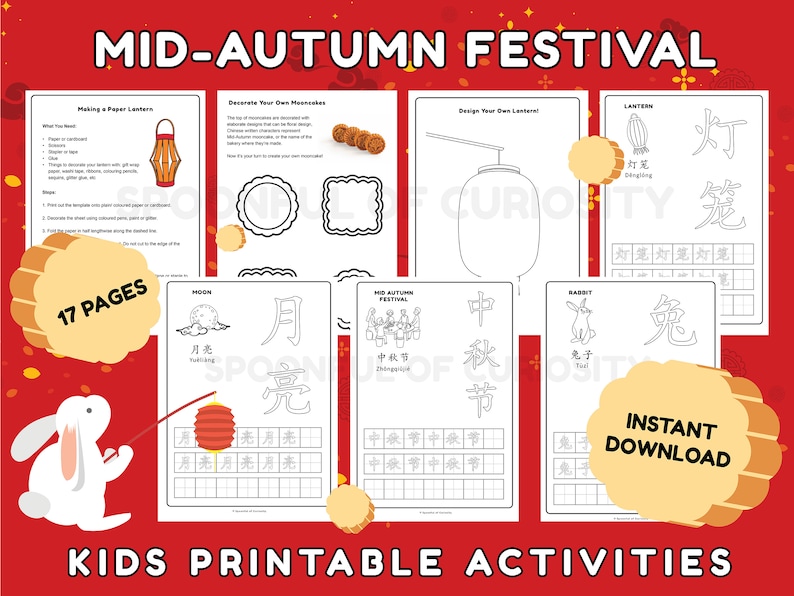 Mid-autumn Festival Educational Activities Worksheets | Learn ...