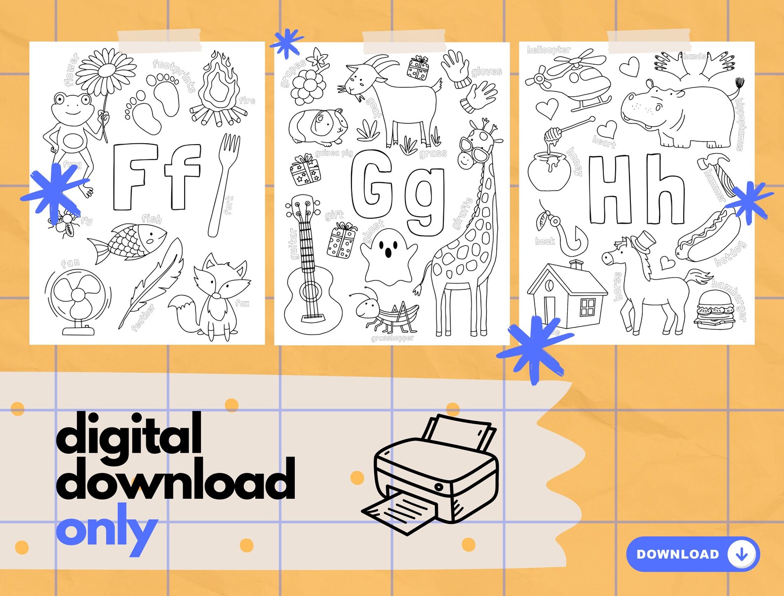 Preschool Printables Alphabet Coloring Pages Sheets Printable Learning ...