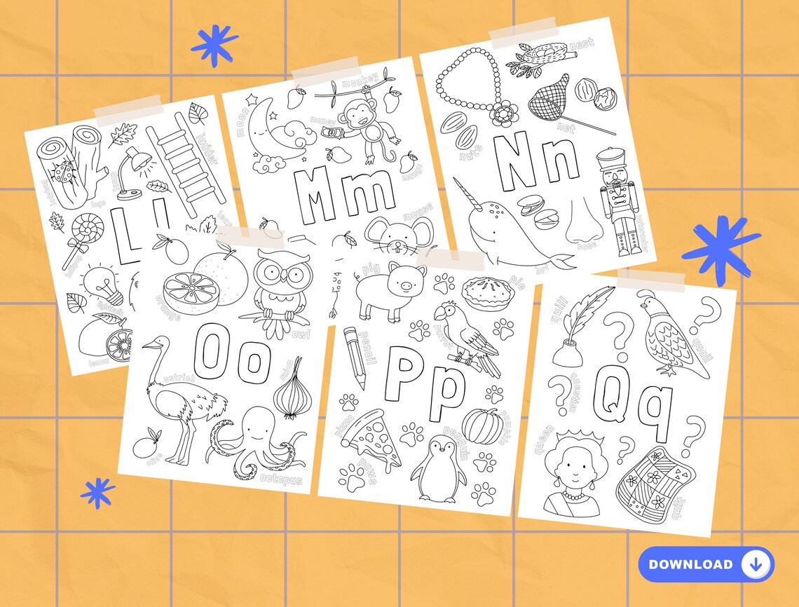 Preschool Printables Alphabet Coloring Pages Sheets Printable Learning ...