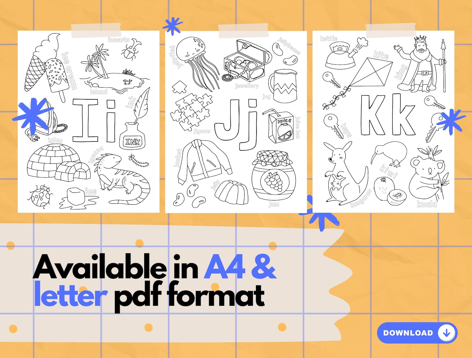 Preschool Printables Alphabet Coloring Pages Sheets Printable Learning ...