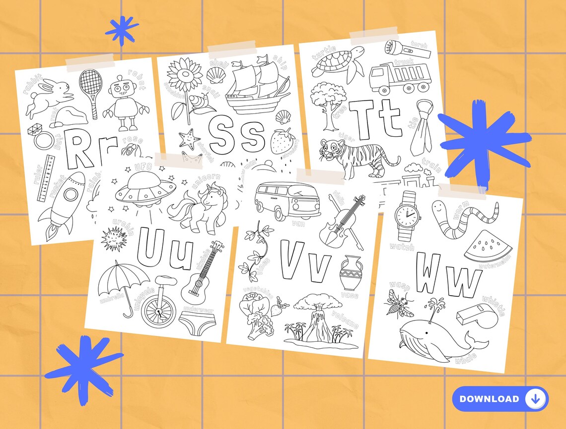 Preschool Printables Alphabet Coloring Pages Sheets Printable Learning ...