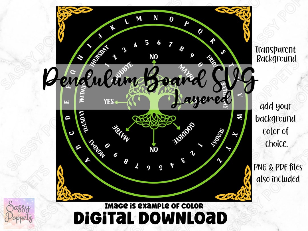 Pendulum Board - Instant Download in PNG, SVG, Pdf-explore Mystical ...