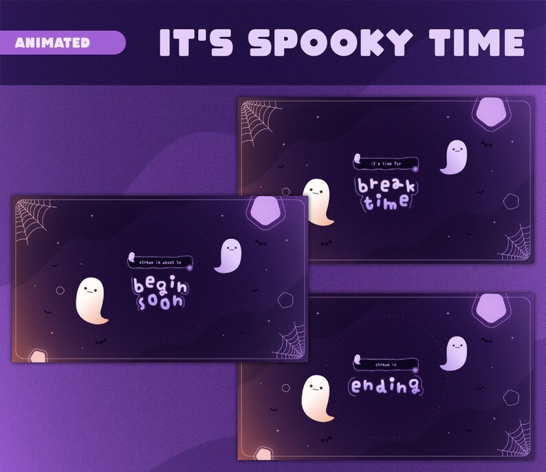 It's Spooky Time Animated Twitch Pack | Halloween and Ghost Theme ...