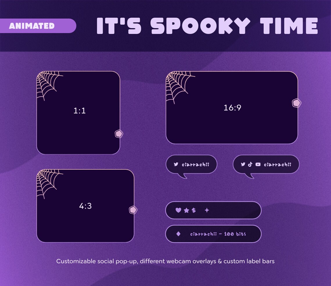 It's Spooky Time Animated Twitch Pack Halloween Ghost - Etsy
