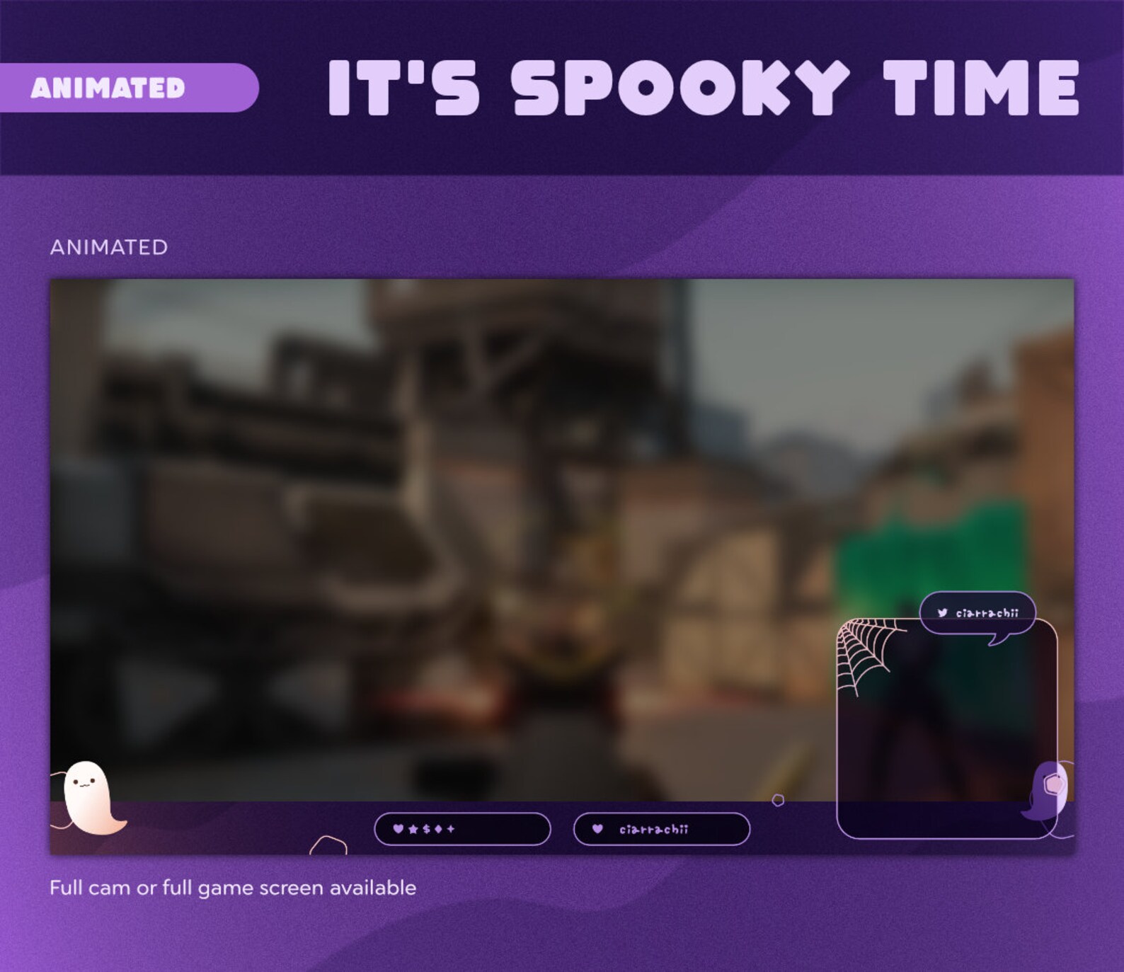 It's Spooky Time Animated Twitch Pack Halloween Ghost - Etsy