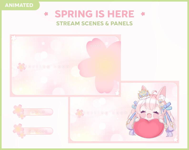 Animated Spring | Starting, Ending and Be Right Back BRB Scene Overlays ...