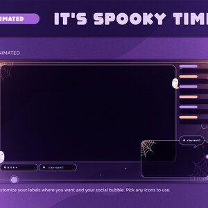 It's Spooky Time Animated Twitch Pack | Halloween Ghost Purple Orange ...