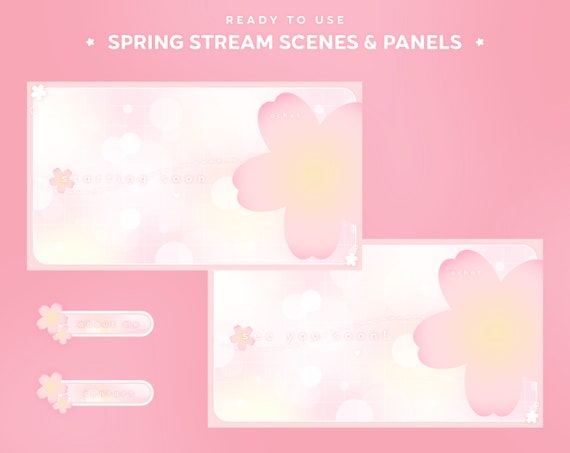 Animated Spring Starting Ending and Be Right Back BRB Scene - Etsy