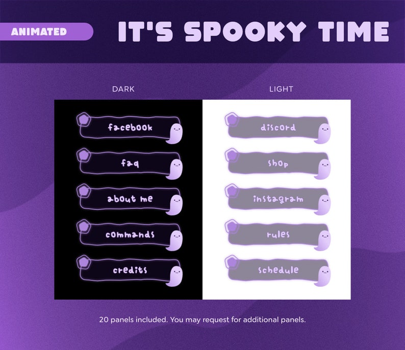 It's Spooky Time Animated Twitch Pack Halloween Ghost - Etsy