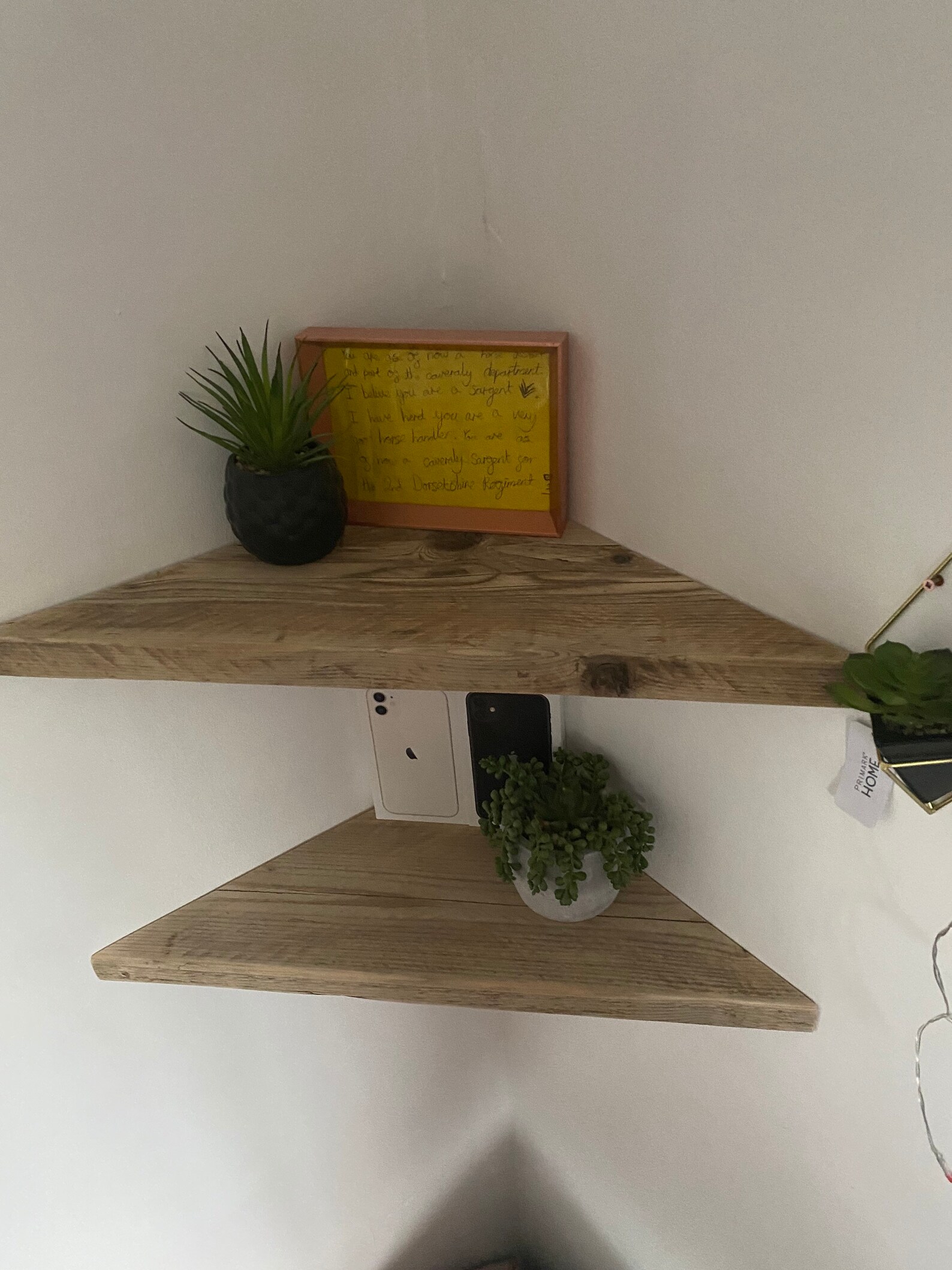 Corner floating shelves/reclaimed/scaffold boards/ shelving | Etsy