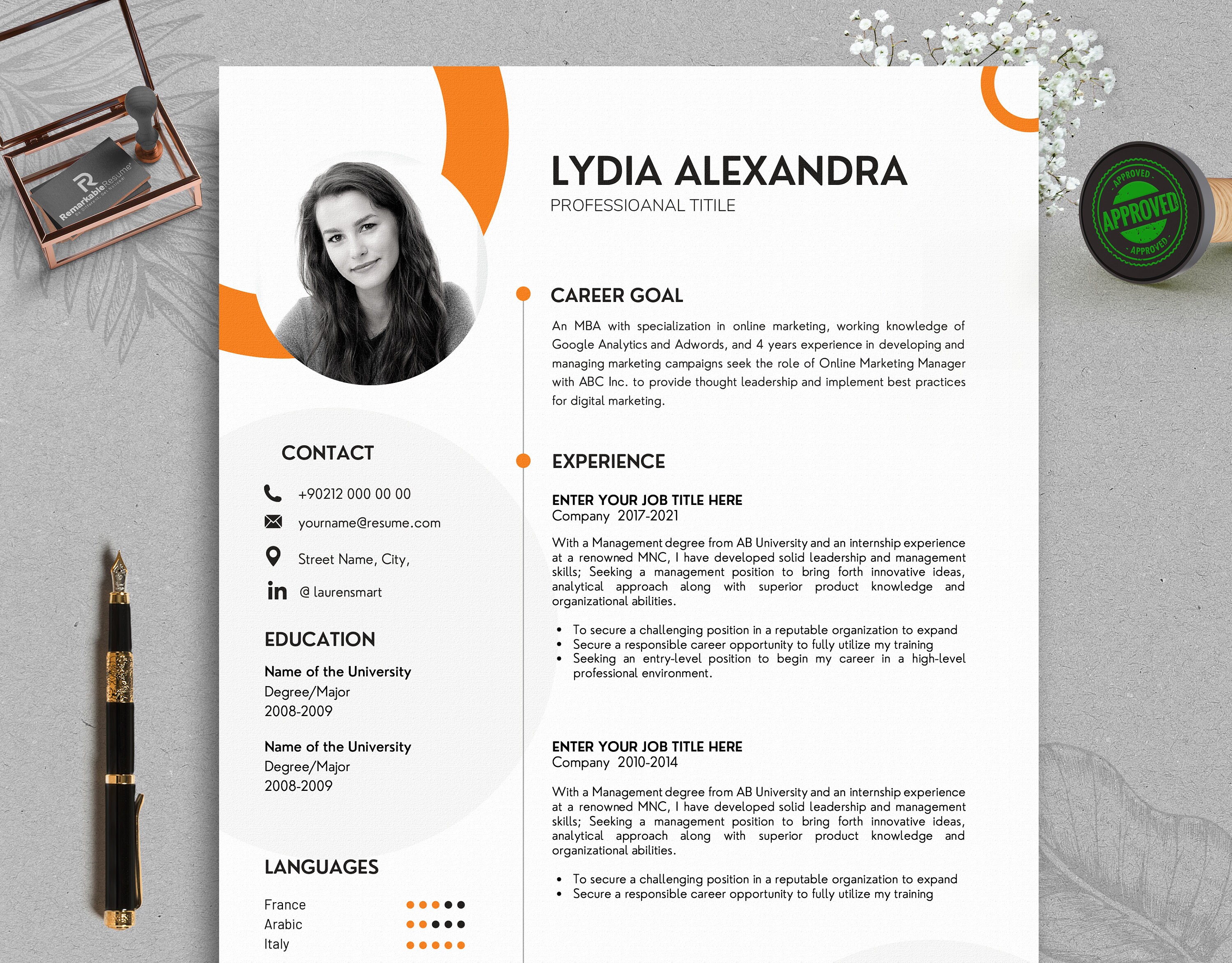 Clean and Simple, Cv Template Professional and Minimalist Resume ...