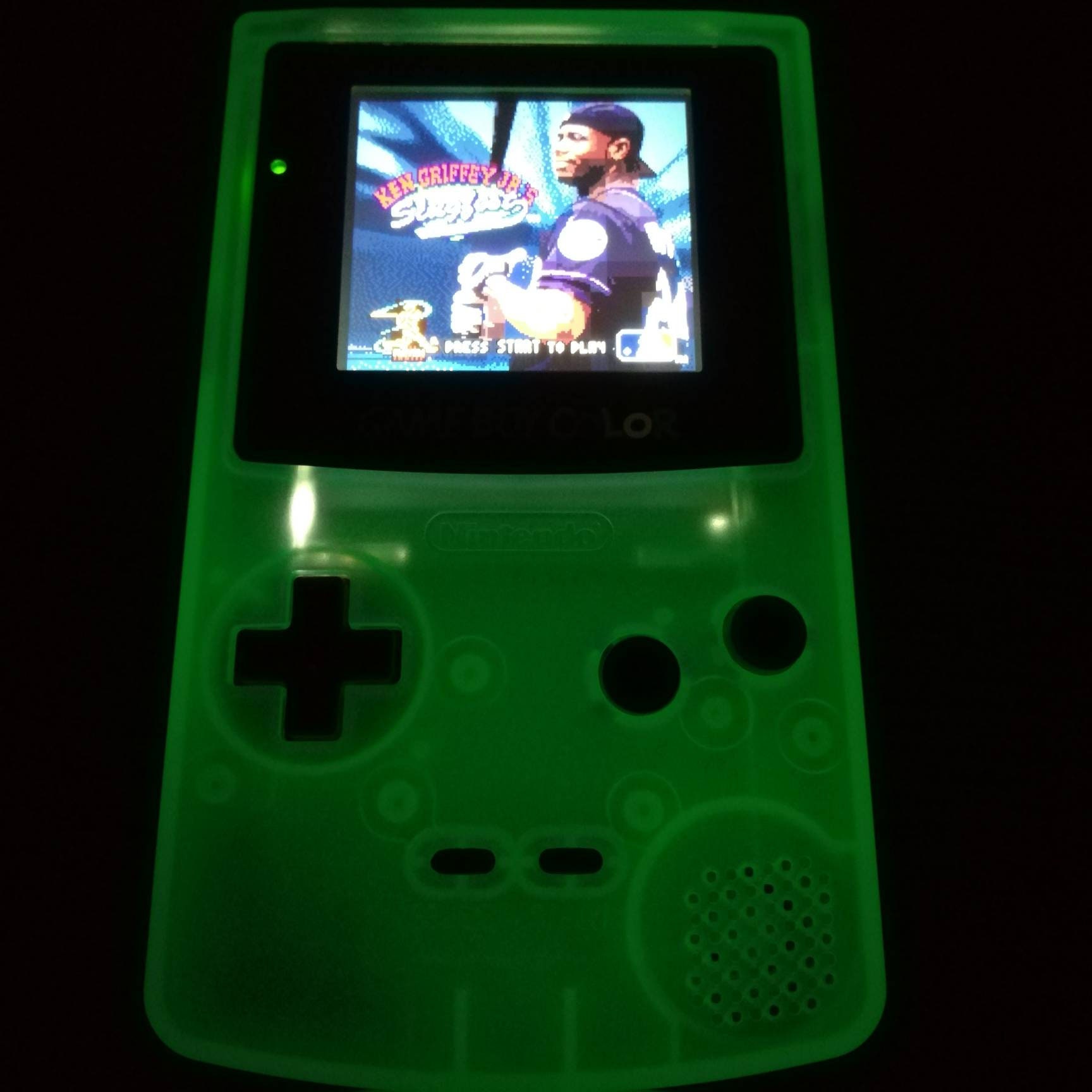 Gameboy Color with v2 ips Lcd screen. Glow in the dark Shell. | Etsy