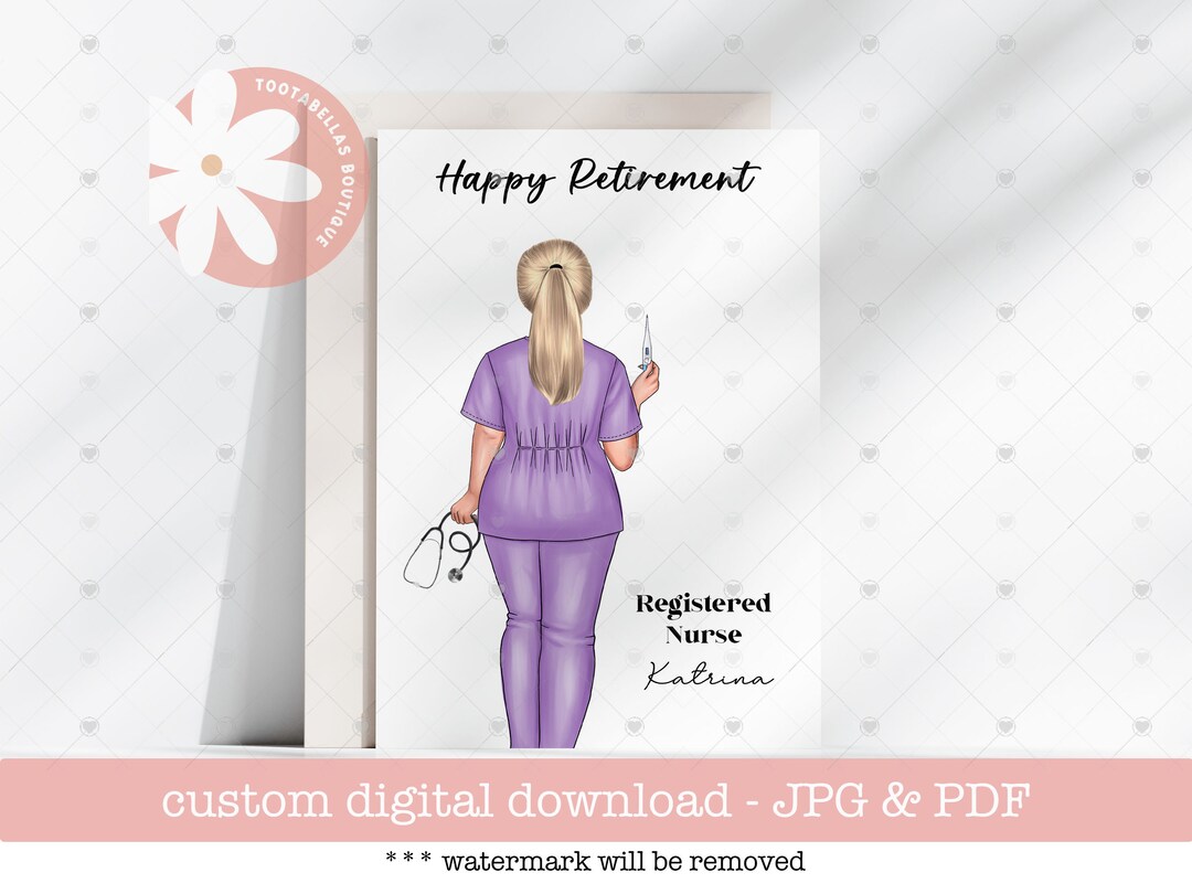 Printable Retirement Card, Nurse Retirement Card, Midwife Card ...