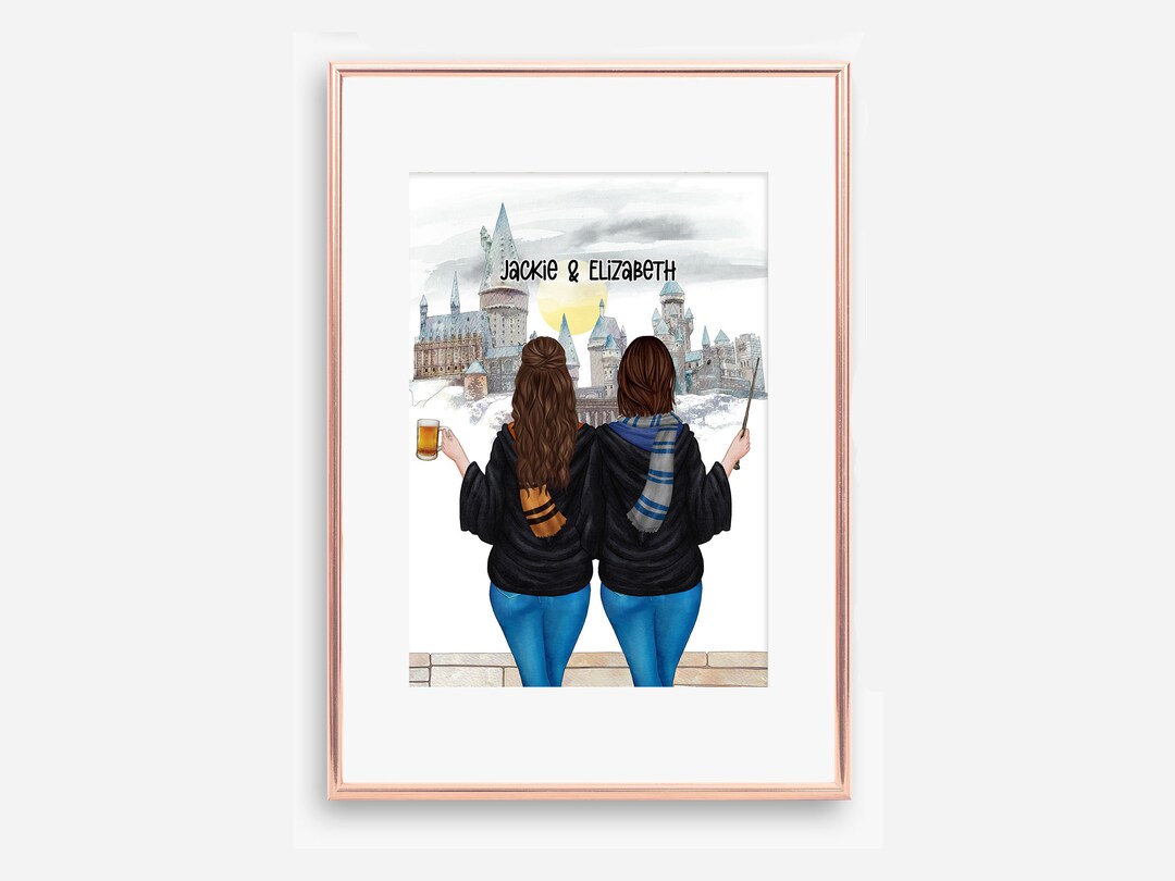 Custom Witch Best Friend Print, Halloween Wizard Art (digital File) - Etsy