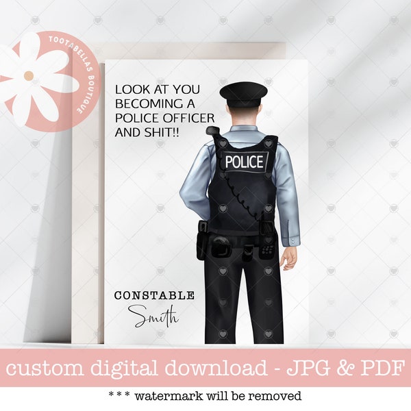 Police Officer Card - Etsy