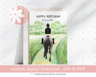Horse Birthday Card Printable - Etsy