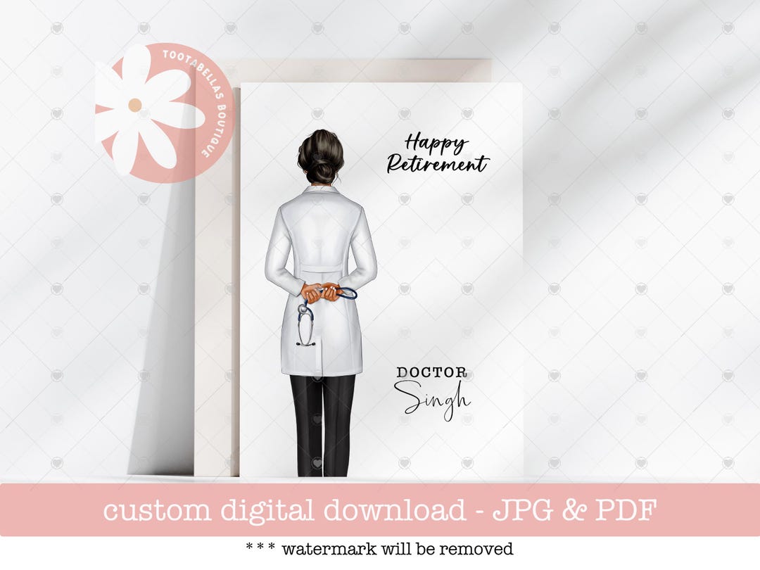 Printable Card, Thank You Doctor Retirement Card, Congratulations on ...