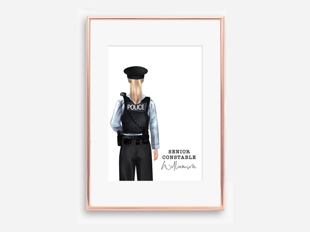 Personalized Police Officer Print: Custom A4 Gift - Etsy