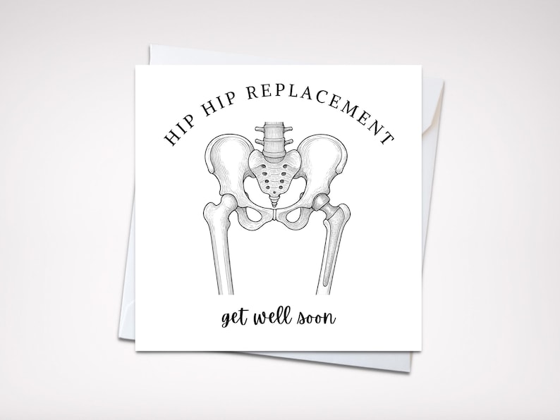 Hip Hip Replacement Card Printable | Funny Get Well Soon Card | Surgery ...