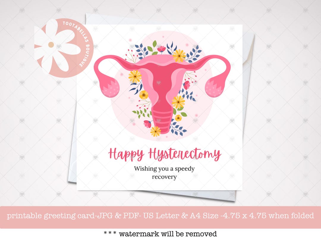 Happy Hysterectomy Card: Get Well Soon Printable (digital Download) - Etsy
