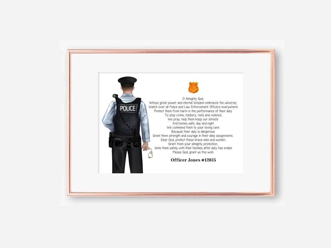 Digital File, Personalised Police Officer Gift, Police Officer ...