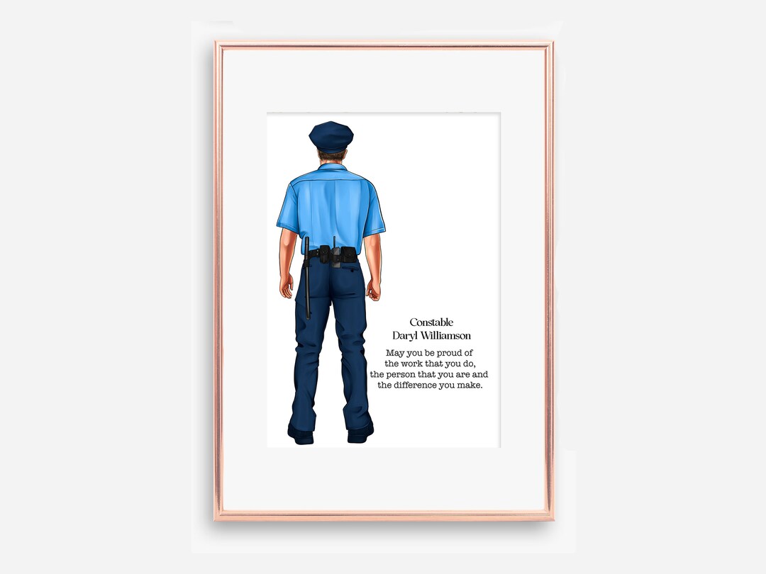 Personalized Police Officer Print: Custom Law Enforcement Gift (digital ...
