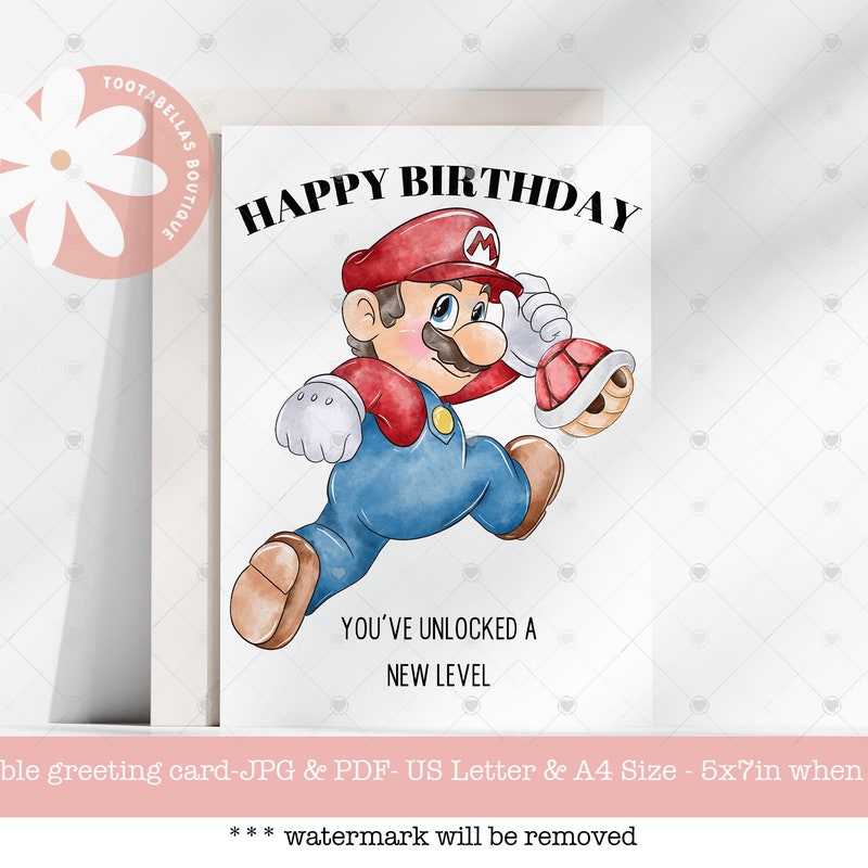 Mario Card Pattern - Etsy