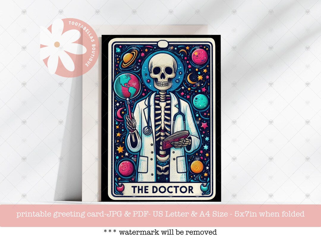 Funny Skeleton Doctor Retirement Card: Colleague Farewell Gift (digital ...