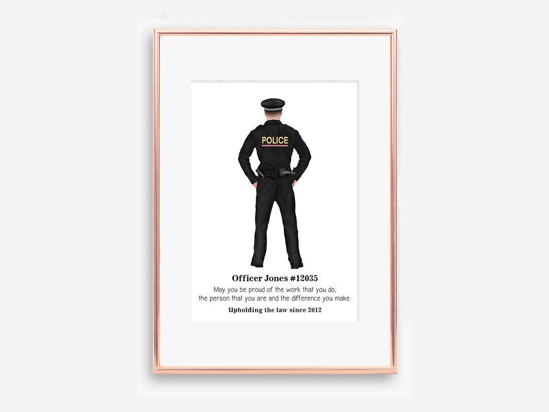 Personalized Police Officer Print: Custom Retirement Gift (digital File ...