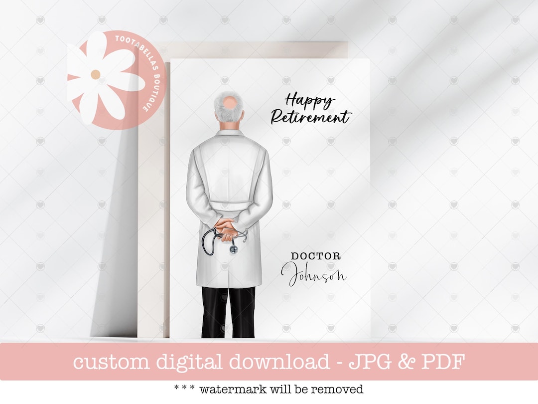 Printable Card, Thank You Doctor Retirement Card, Congratulations on ...
