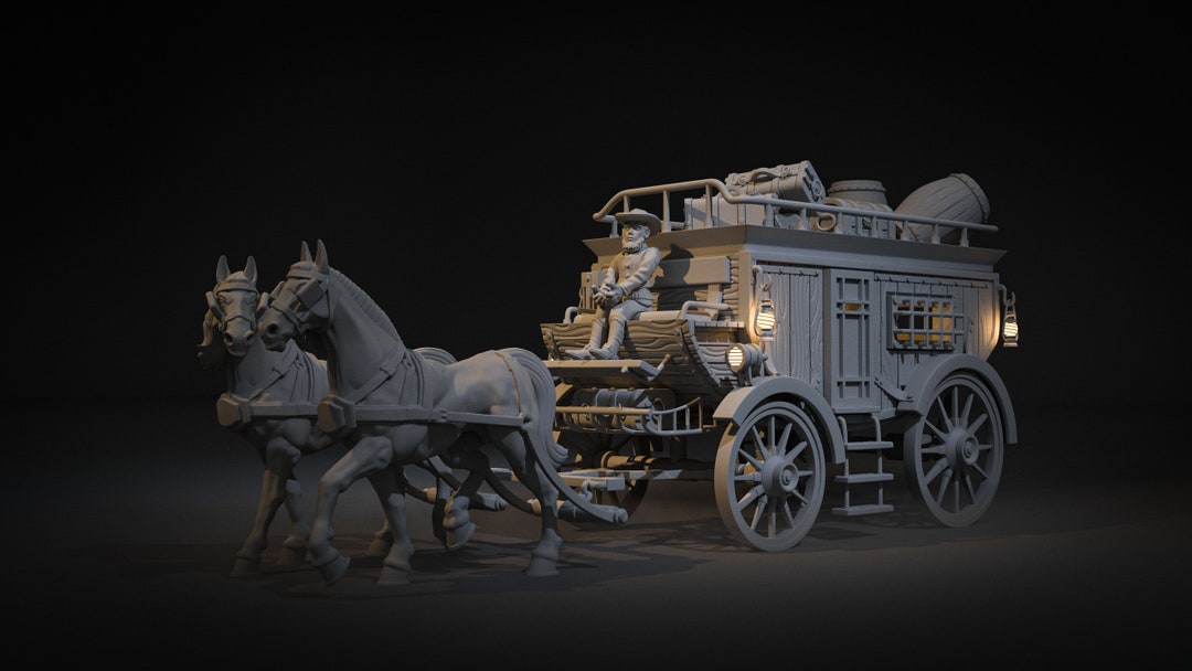 The Carriage D&D RPG Tabletop Dungeons and Dragons High Noon Miniatures ...