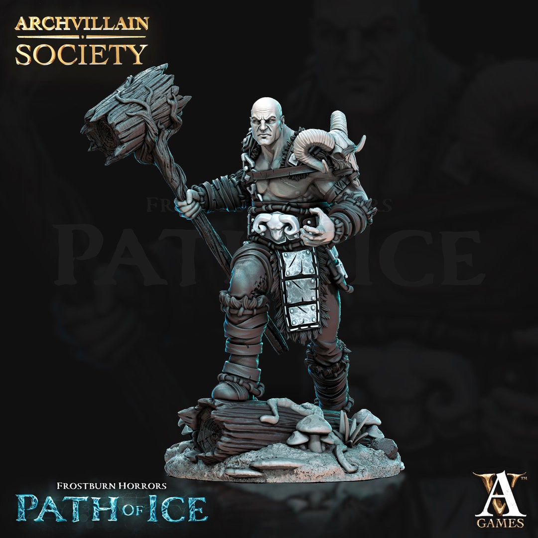 Kailo Hanjarnen Ice Druid 25mm Base High Resolution Resin Miniature ...